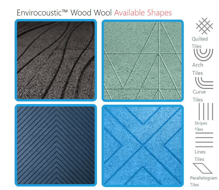 Decorative Engraved Wood Wool Ceiling Panels